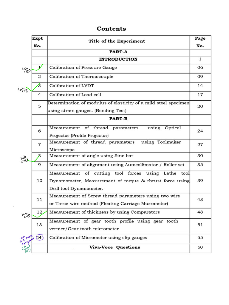 Metrology and Measurement Laboratory Manual | PDF | Thermocouple