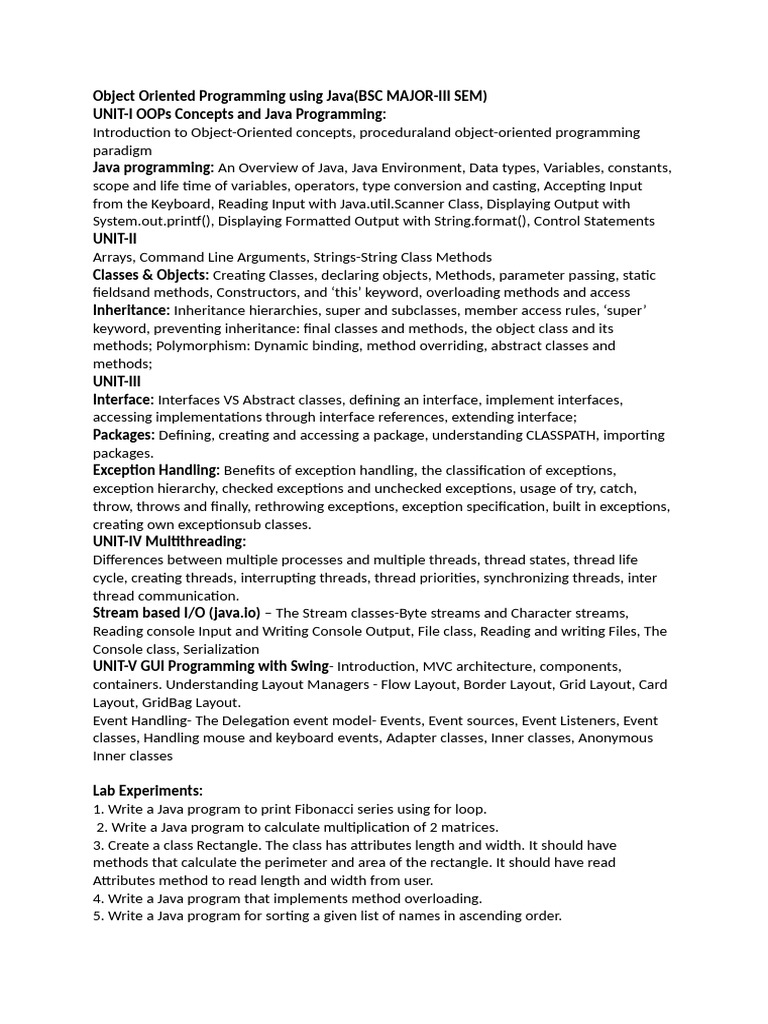 3 and 5 Semester Syllabus | PDF | Process (Computing) | Method (Computer Programming)