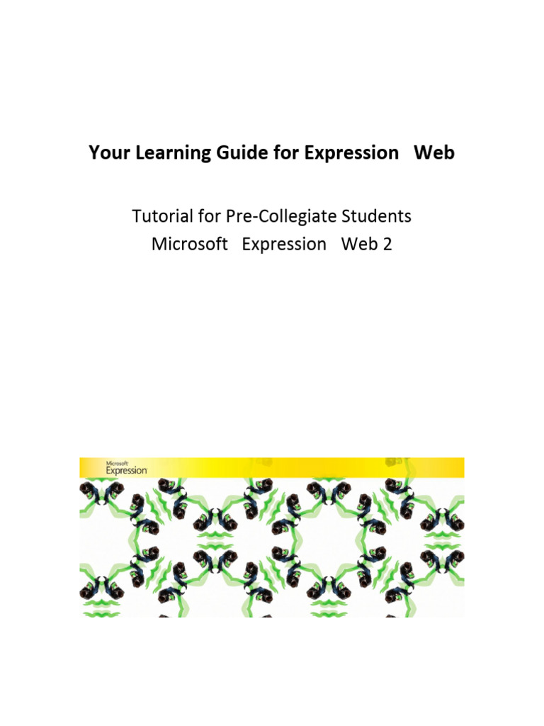 Your Learning Guide to Expression Web | PDF | World Wide Web | Internet & Web