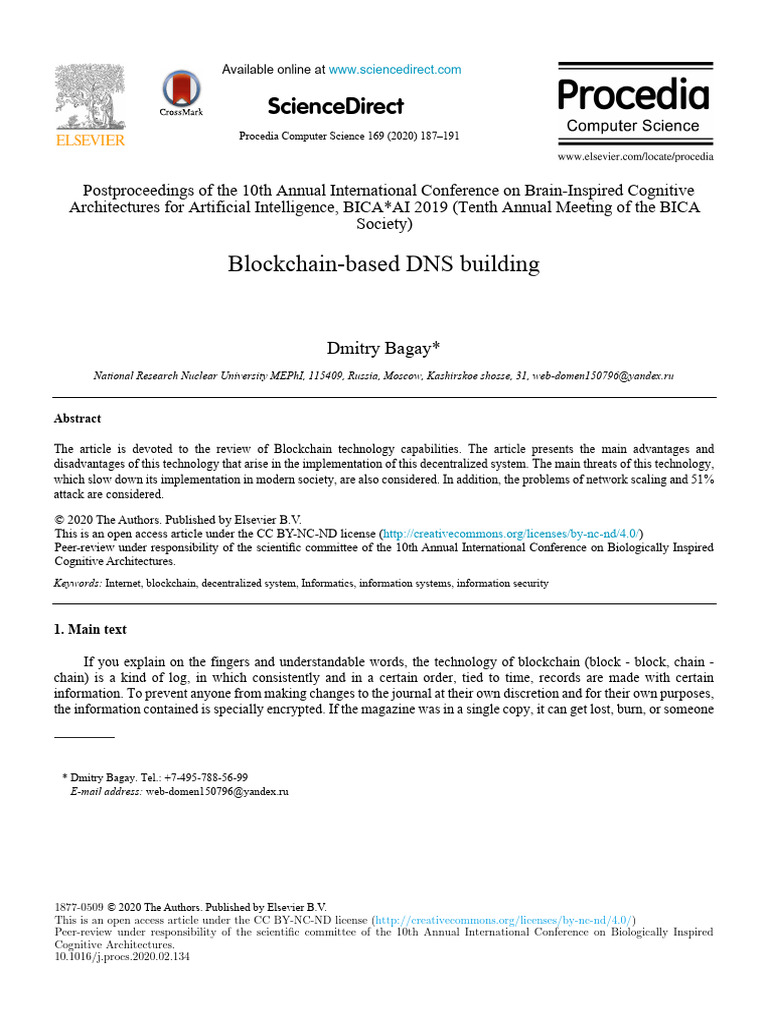Blockchain-Based DNS Building | PDF | Domain Name System | Computer Network