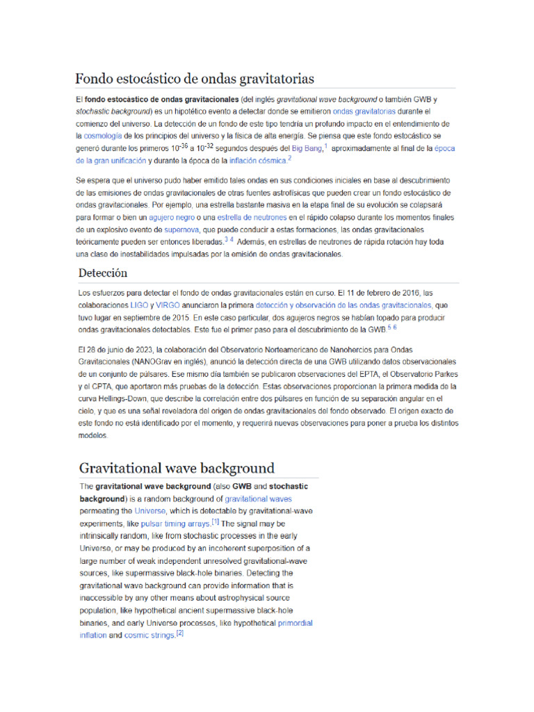 Stoch. Gravitational Background | PDF