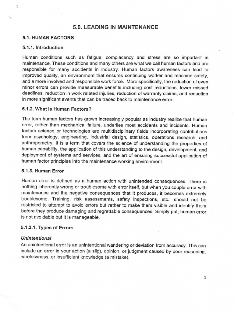 CHapter 5. Leading in Maintenance | PDF