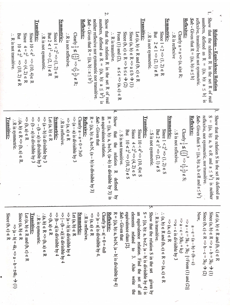 01-Equivalence Relation | PDF