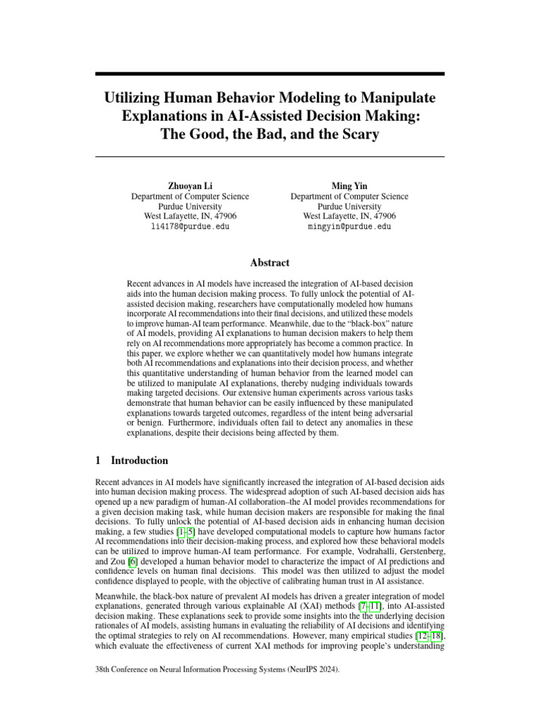 Utilizing Human Behavior Modeling to Manipulate Explanations in AI ...