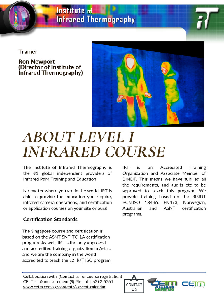 IRT L1 Brochure - About The Course 2024 | PDF | Thermography | Infrared