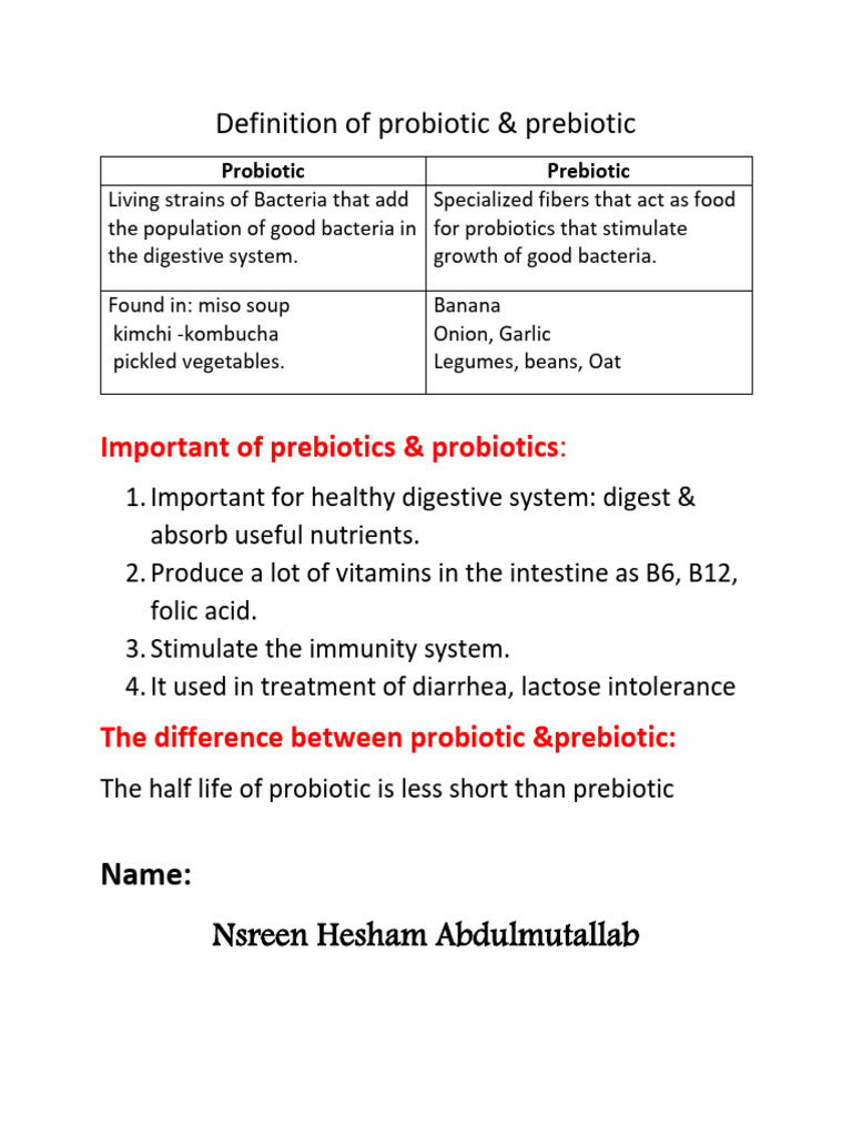 Definition of Probiotic | PDF