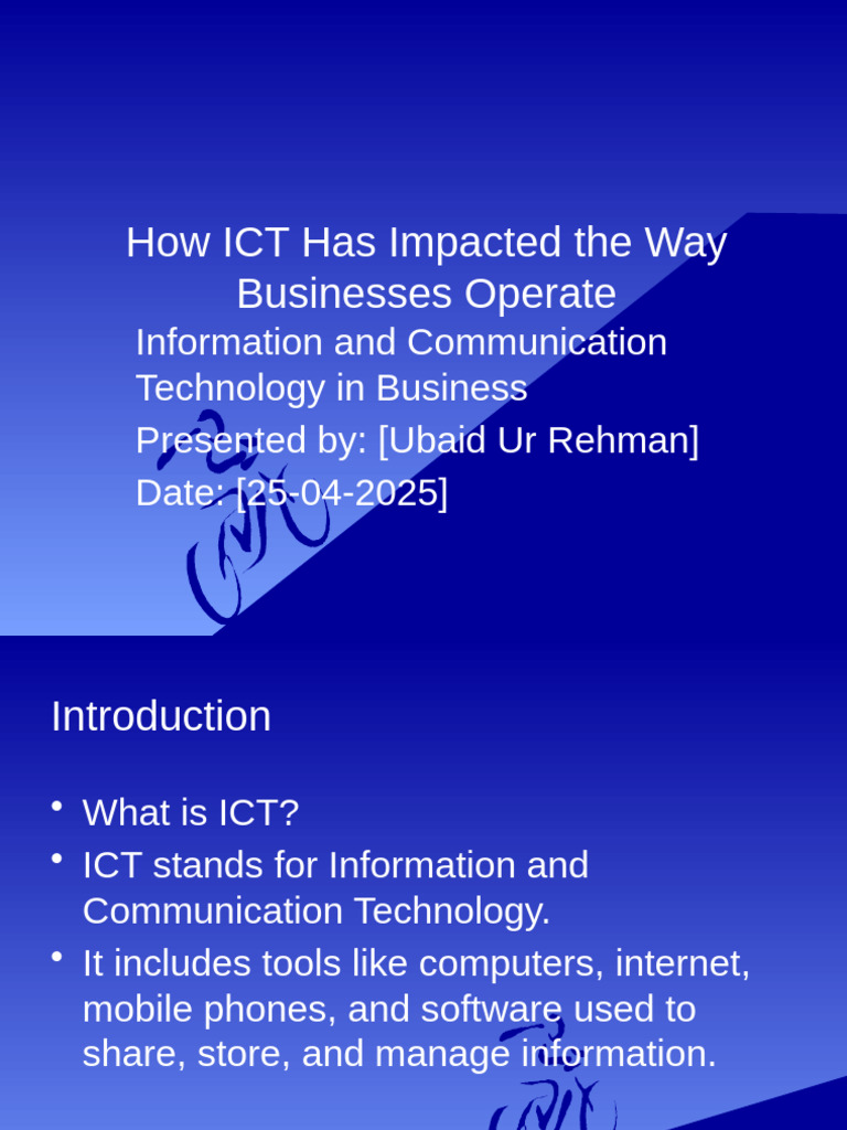 How ICT Impacted Business | PDF