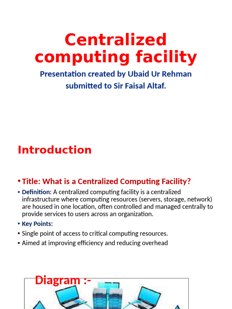 Centralized Computing Facility | PDF | Cloud Computing | Scalability