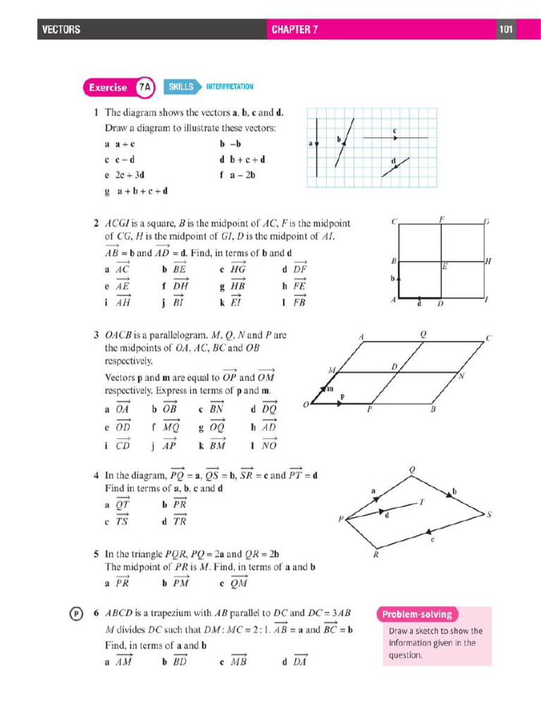 Vectors WS 1 | PDF