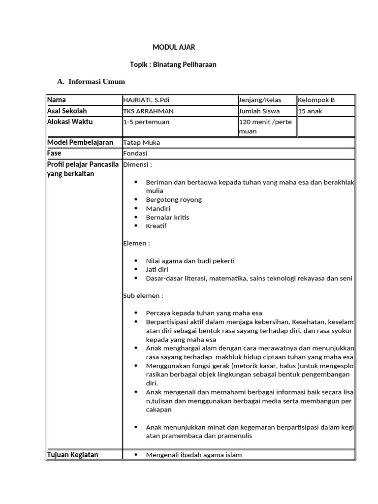 Modul Ajar | PDF