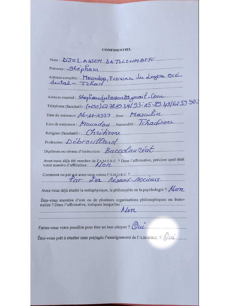 Demande Stephane | PDF