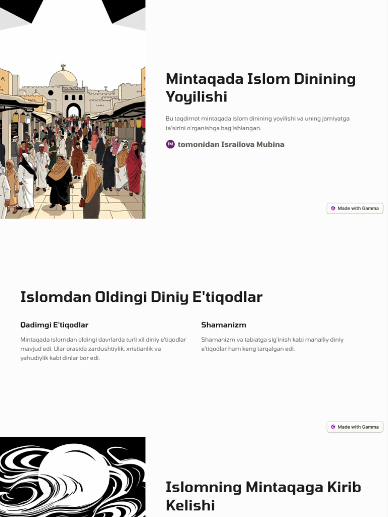 Mintaqada Islom Dinining Yoyilishi | PDF