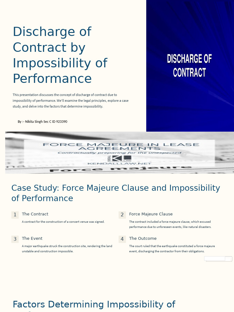 Discharge of Contract | PDF | Contract Law | Law Of Obligations
