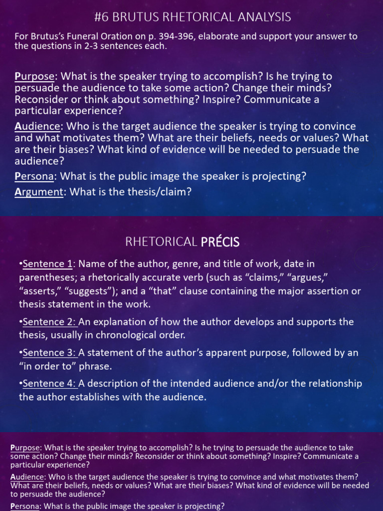 Brutus Rhetorical Analysis | PDF