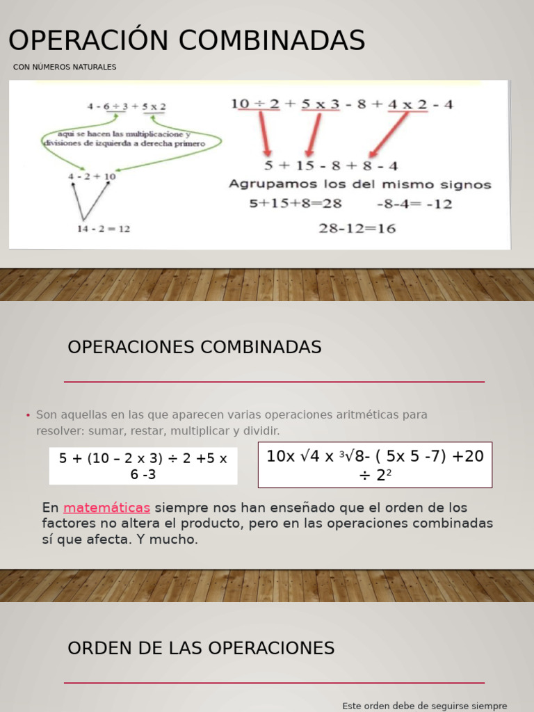 Operaciones Combinadas | PDF
