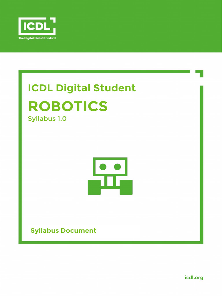 ICDL-Digital-Student-Robotics-Syllabus_Syllabus-1.0 | PDF | Robot | Robotics