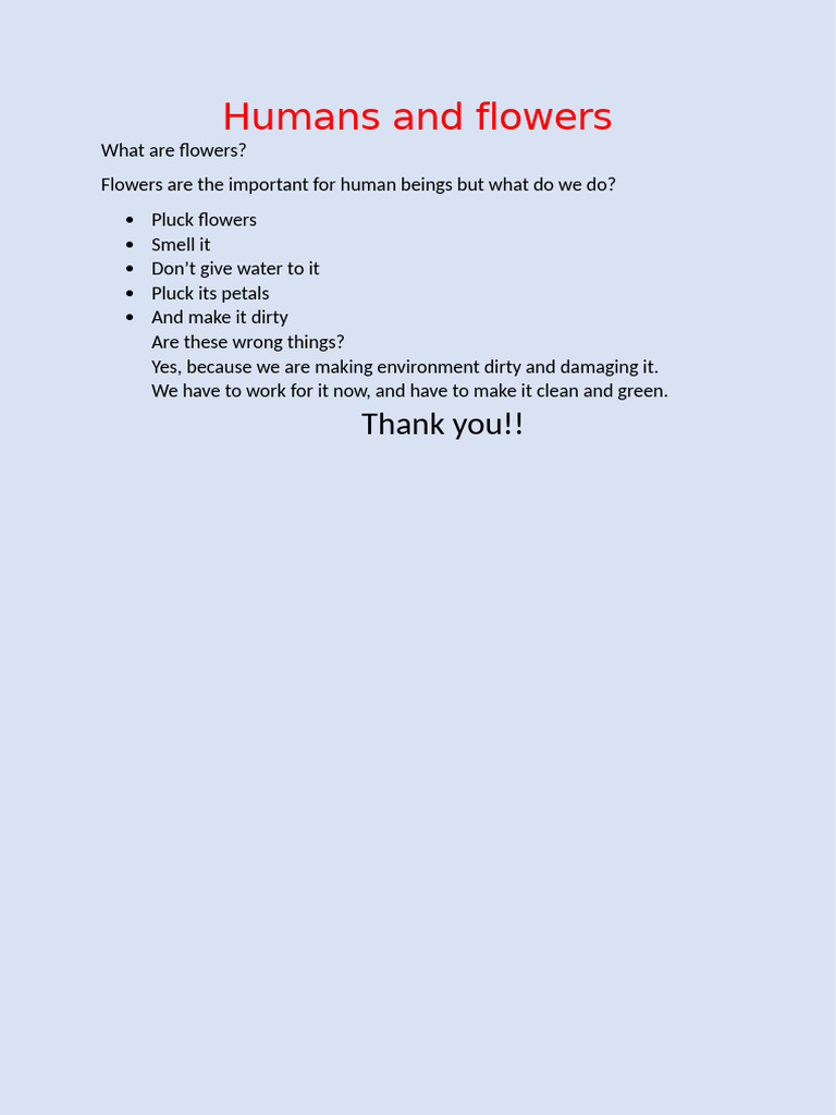 Bilao Design: Caring for Flowers | PDF