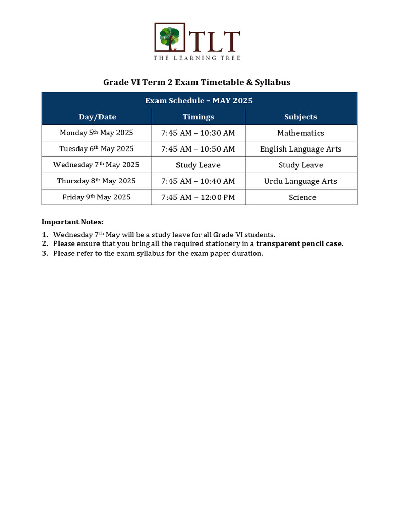 Grade VI Term 2 Exam Syllabus 2025 | PDF | Reading Comprehension | Question