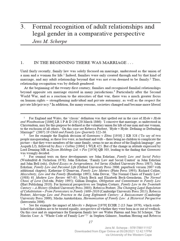 Formal Recognition of Adult Relationships and | PDF | Same Sex Marriage ...