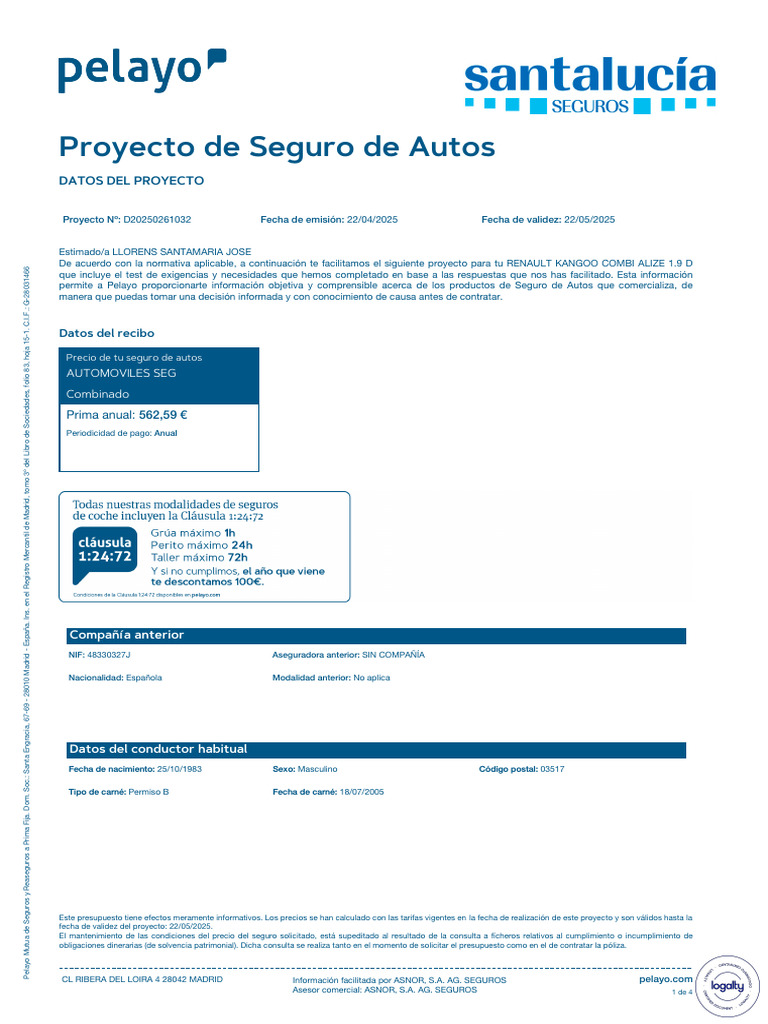 Proyecto D202502610320001 | PDF | Seguro | Reaseguro