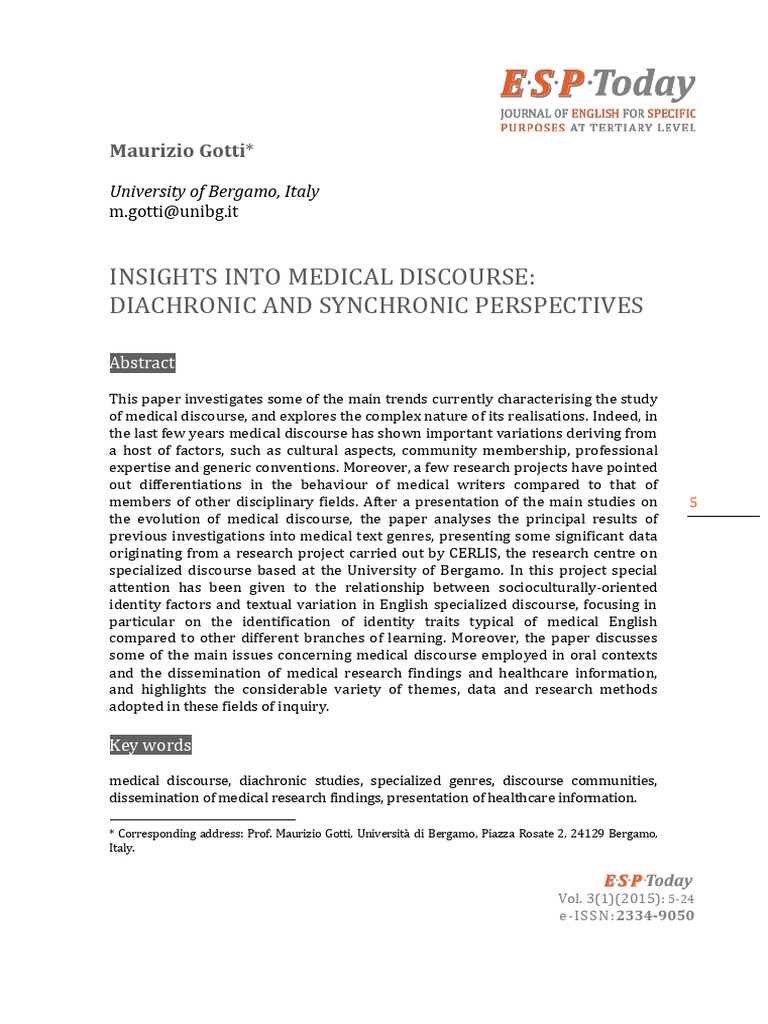 Medical Discourse Community Assignment Mau 3 | PDF | Linguistics | Risk