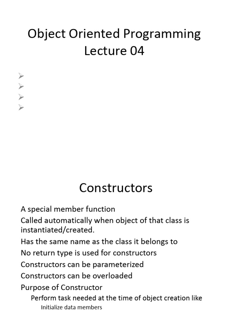 Constructors and Destructors | PDF | Constructor (Object Oriented Programming) | Programming