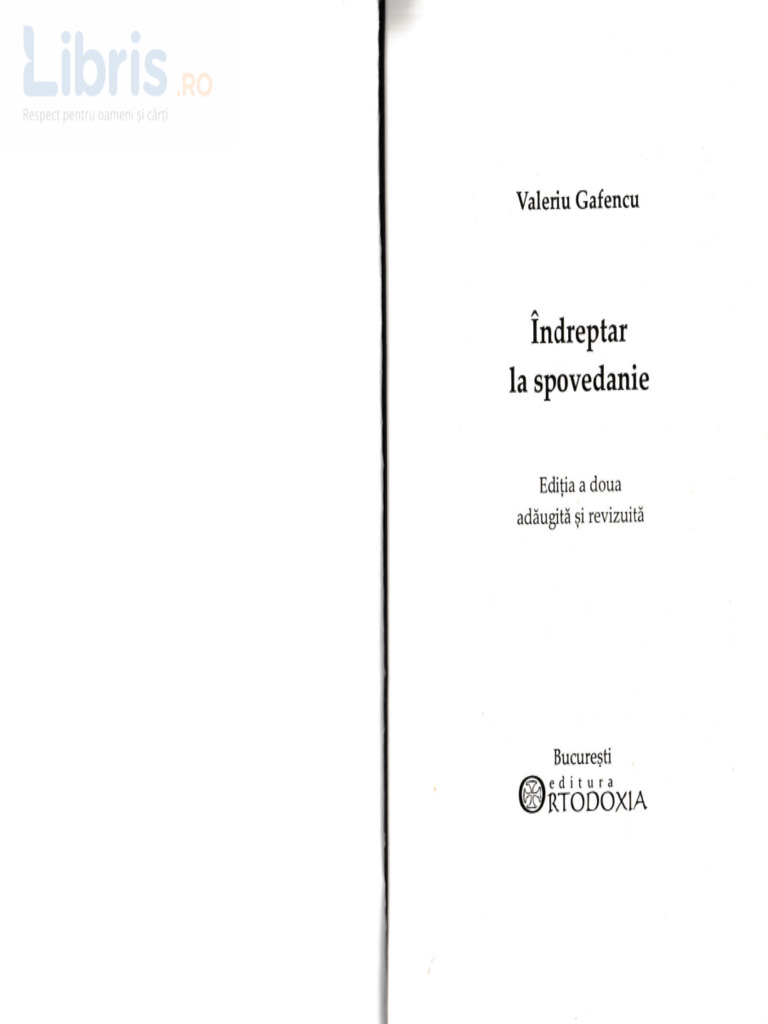 Indreptar La Spovedanie - Valeriu Gafencu | PDF