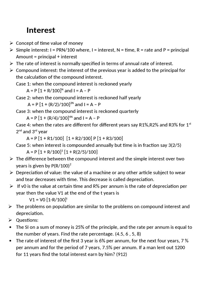 Si Ci | PDF | Interest | Compound Interest