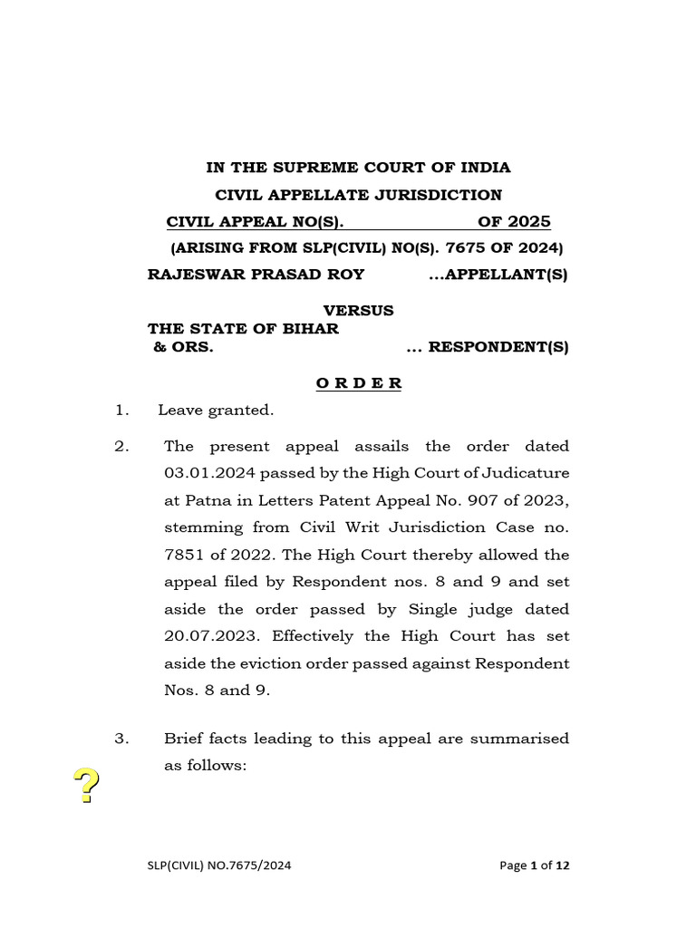 Supreme Court Appeal on Property Eviction | PDF | Tribunal | Appeal
