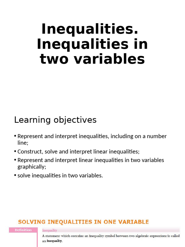 Understanding Two-Variable Inequalities | PDF