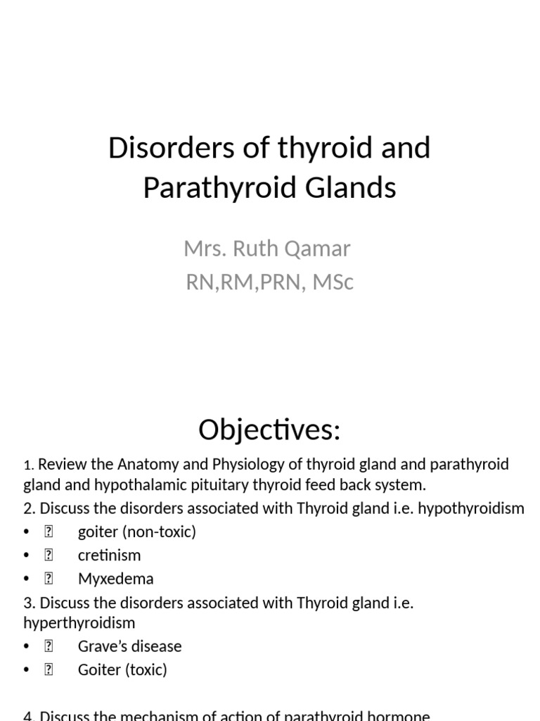 Thyroid Disorders and Hypothyroidism Overview | PDF | Thyroid ...