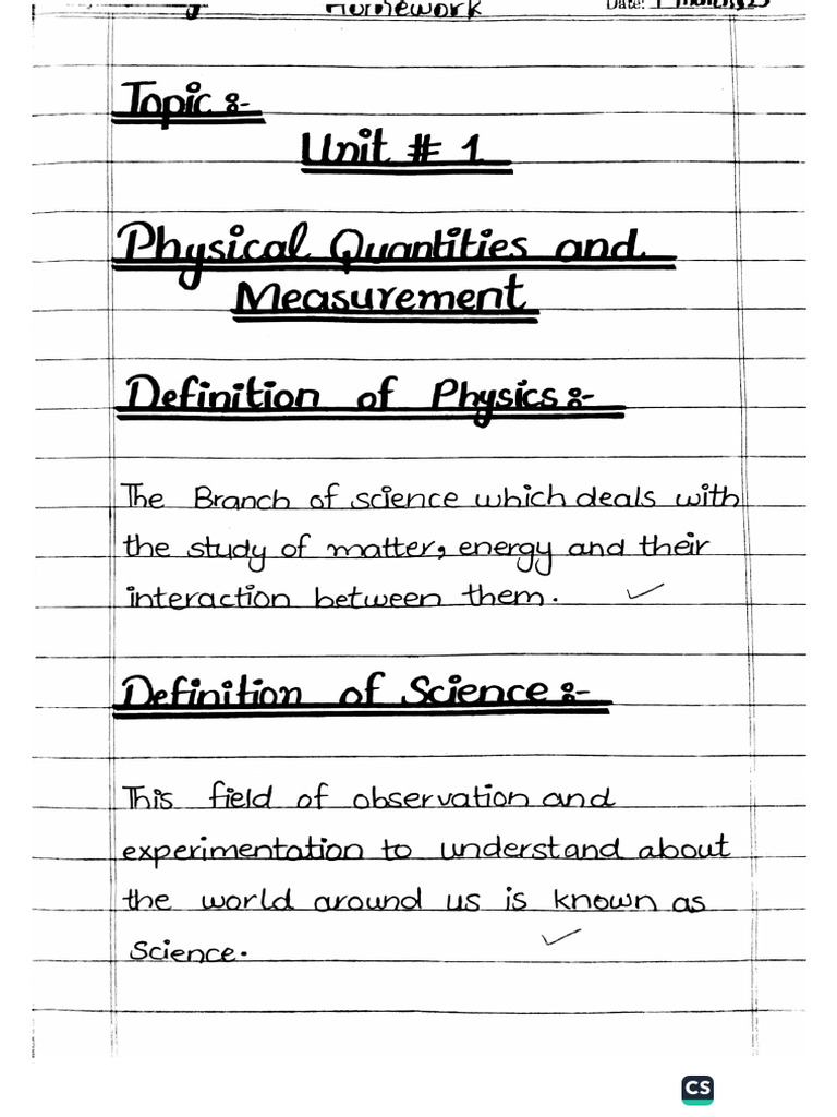 Physics CHP #1 | PDF