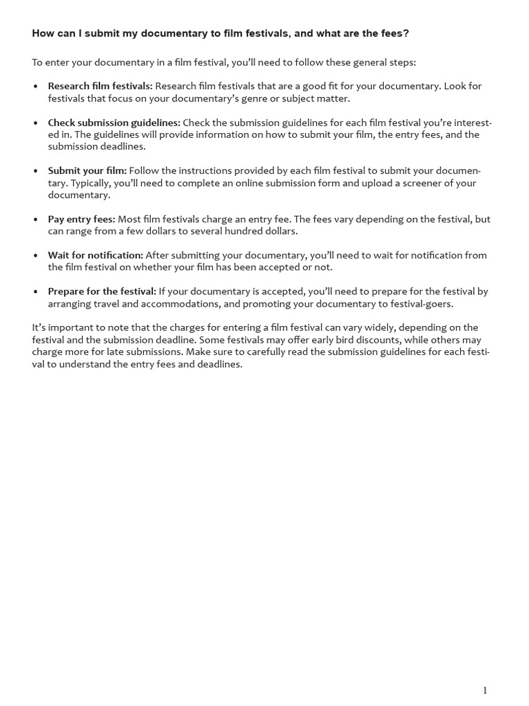 A brief Guideline for Making Documentary | PDF | Screenplay ...