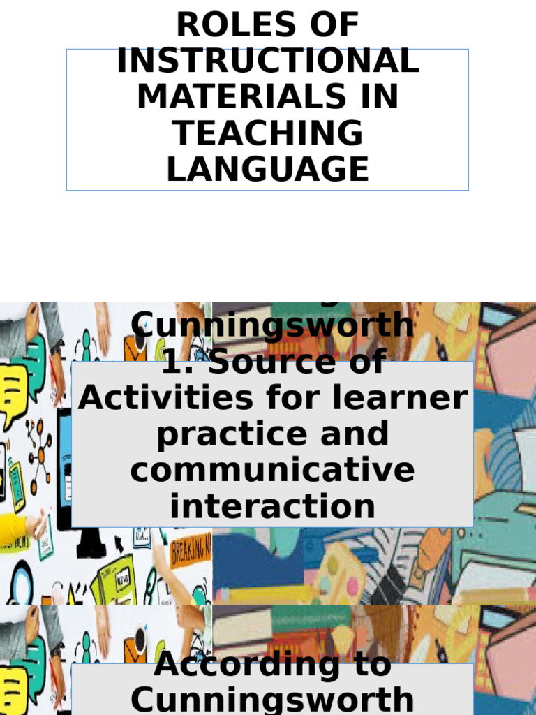 Roles of Instructional Materials in Teaching Language | PDF