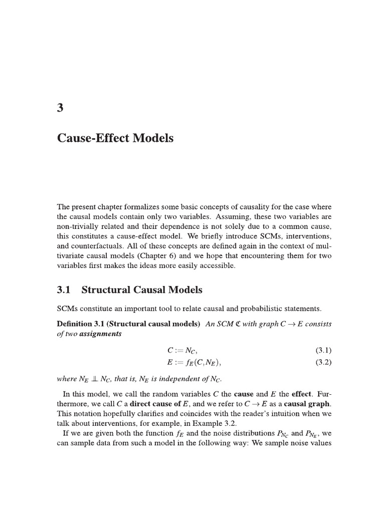 Elements 3 Cause-Effect Models (50-58) | PDF