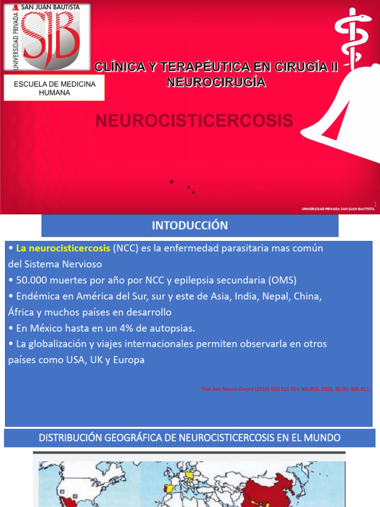 NEUROCISTICERCOSIS | PDF | Sistema nervioso | Especialidades Medicas