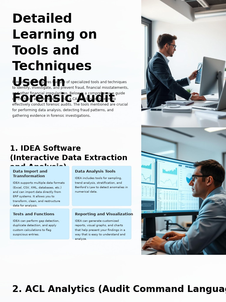 Detailed Learning On Tools and Techniques Used in Forensic Audit | PDF ...