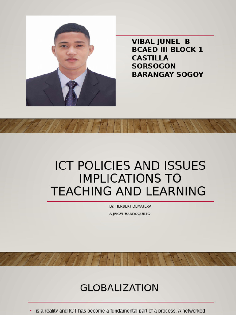 My e Portfolio Prof Ed 8 - Ict Policies | PDF