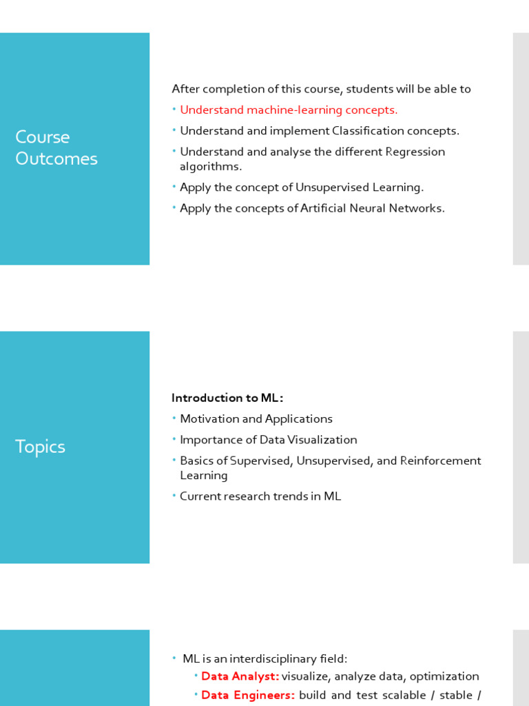 ML MU Unit 1 Introduction To MLPDF 2025 02 07 10 53 02 | PDF | Machine Learning | Data Science