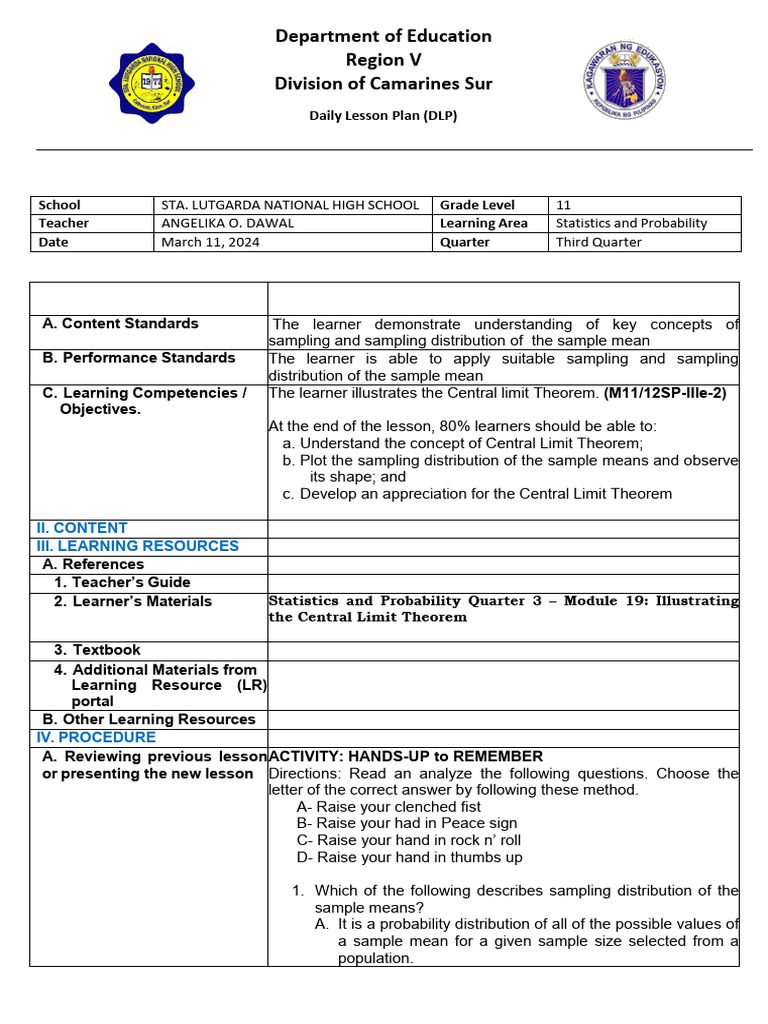 Illustarting Central Limit Theorem - 030146 | PDF | Variance | Standard ...