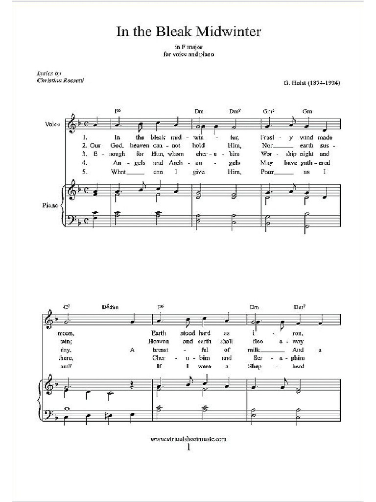 In The Bleak Midwinter | PDF