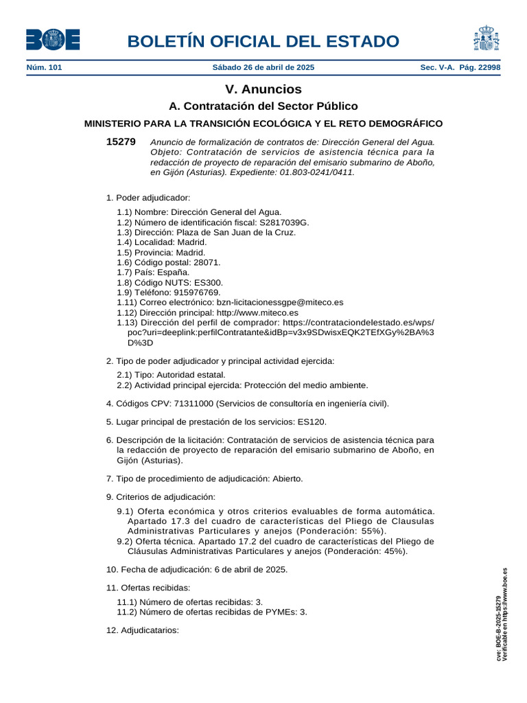 Boe B 2025 15279 | PDF | Gobierno