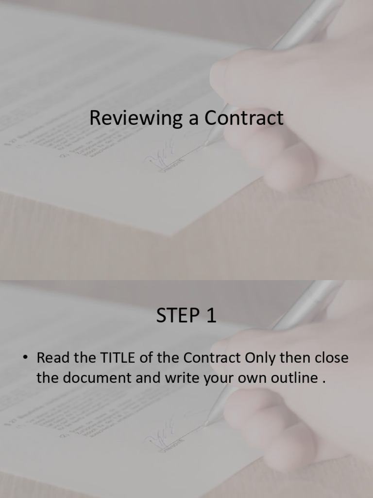 Reviewing A Contract 1721112833 | PDF | Employment | Private Law