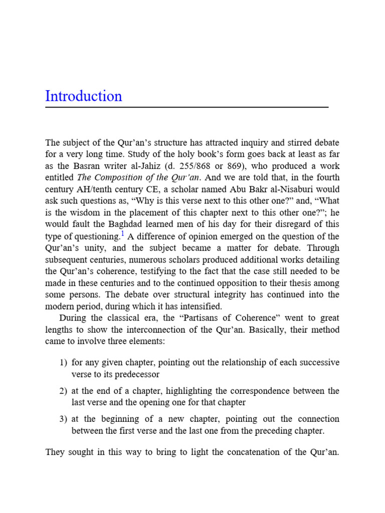 Structure and Quranic Interpretation-A Study of Symmetry and Coherence ...