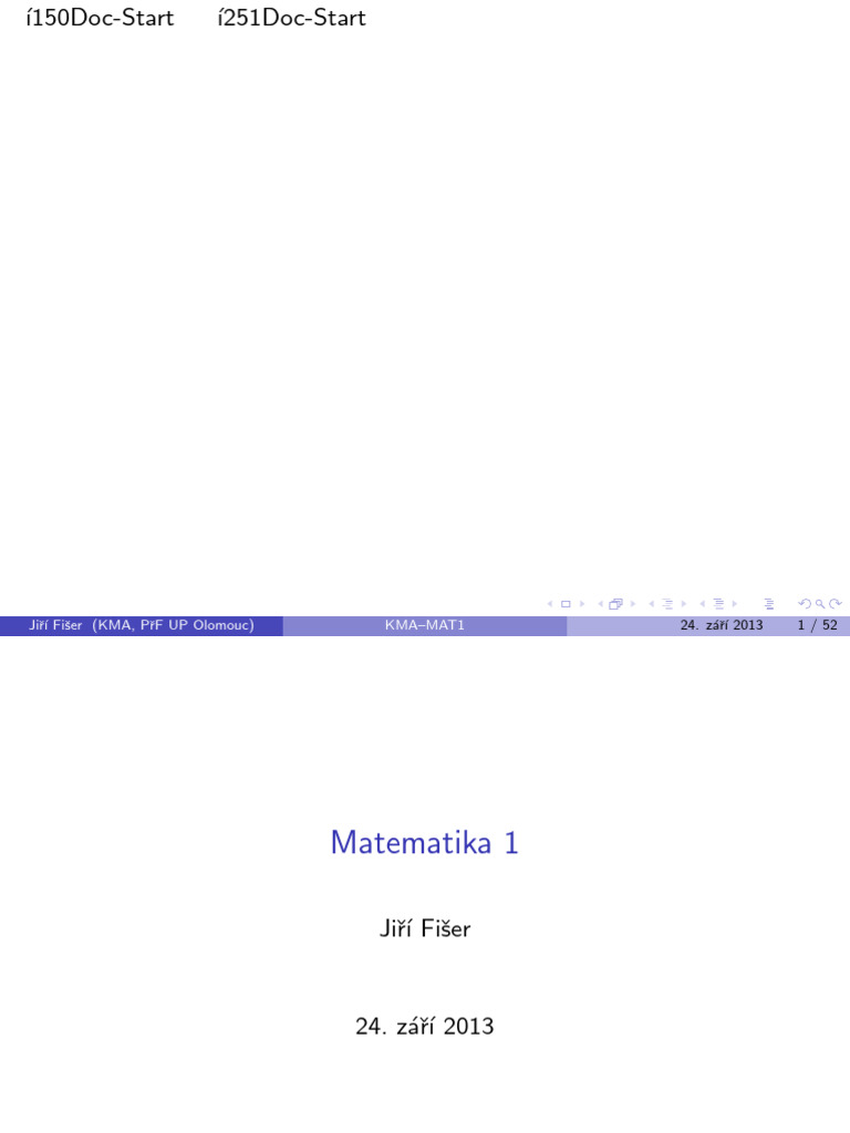 MAT1 2013 01 Prezentace | PDF