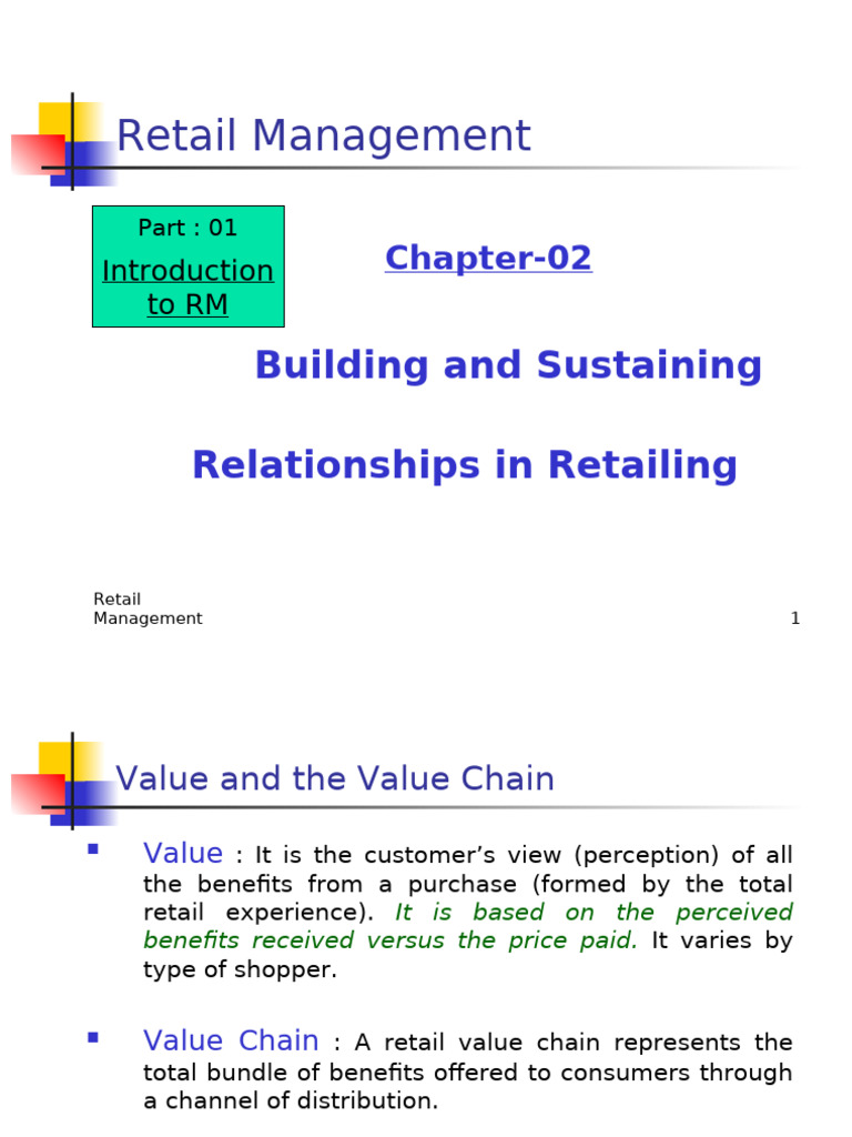 CH-02-Building and Sustaining Relationships in Retailing (S) | PDF ...