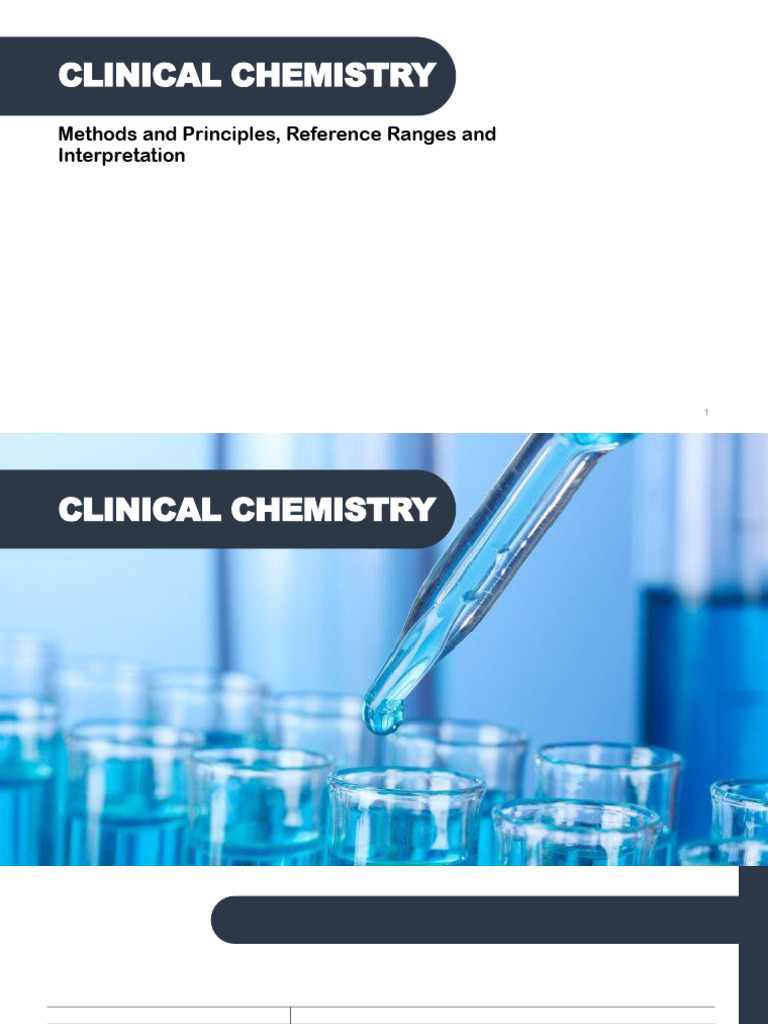 Mtap-Clinical Chemistry-Methods and Principles, Reference Ranges and ...