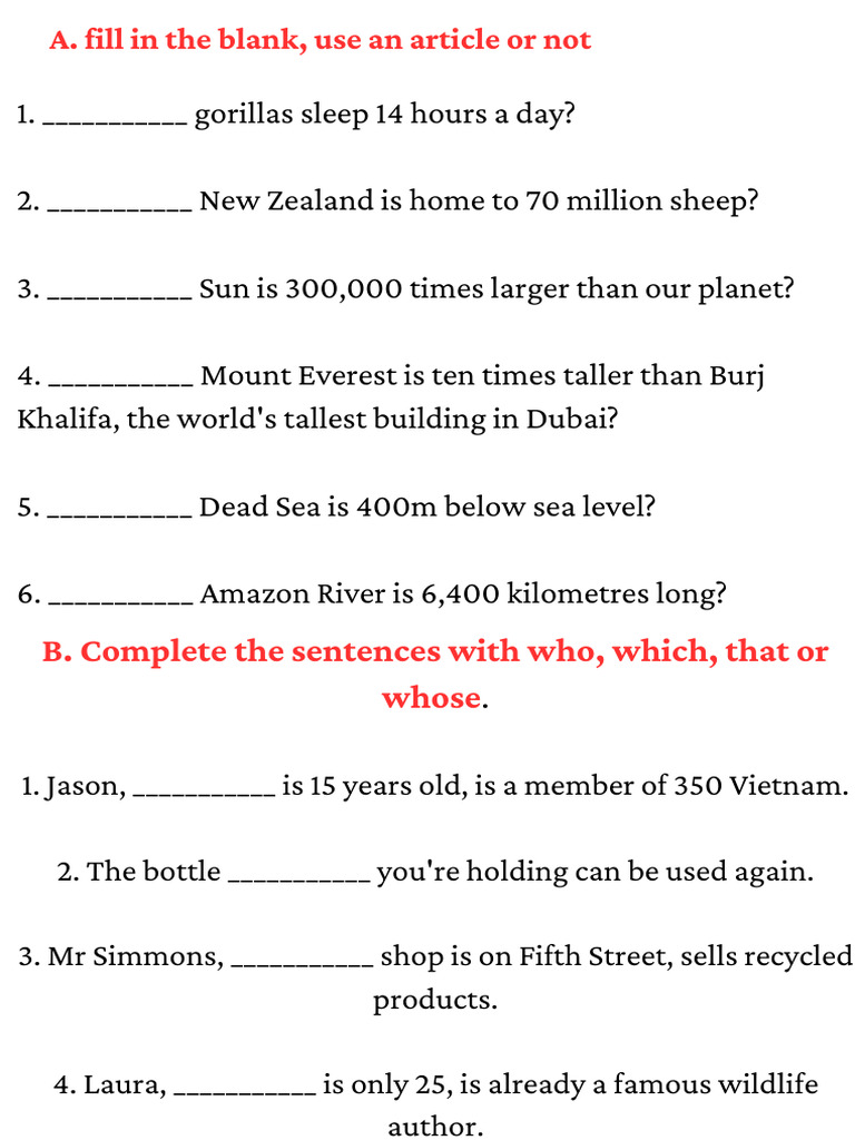 Review Grammar | PDF