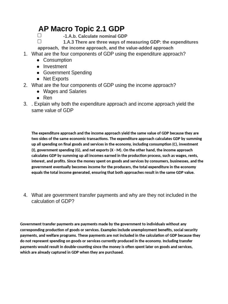 Amaya Hall - Macro Topic 2.1-GDP - Google Docs - tfr1MUC | PDF | Gross ...