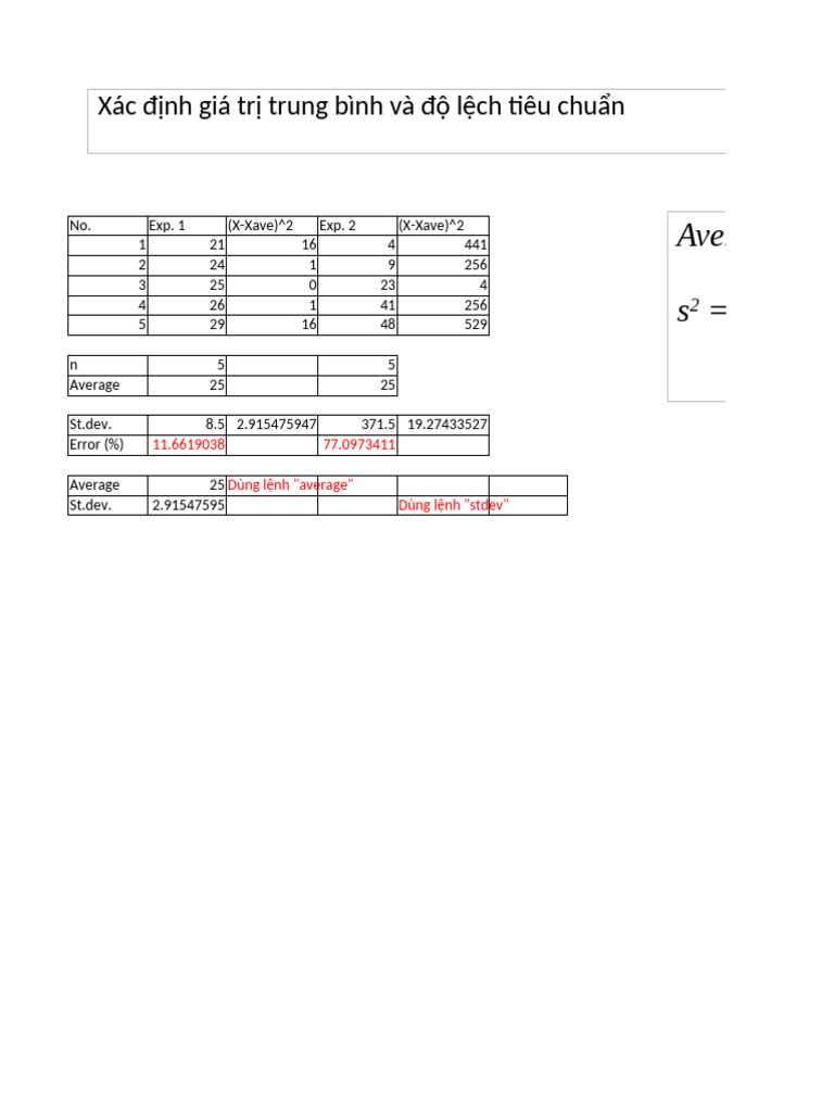Lesson - 2-3 - Average - Standard - Deviation - Editable | PDF
